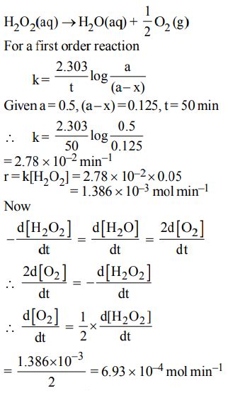 Image result for Decomposition of H2O2 Follows First Order