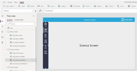 Image result for Power Apps Left Nav Menu