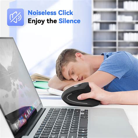 TECKNET Ergonomic Mouse, 2.4G Wireless Silent Mouse with 4800 DPI