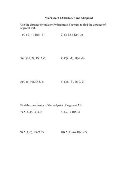 Distance Midpoint Slope Practice | PDF - Worksheets Library