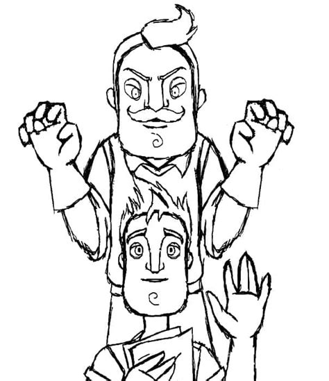 Image result for Hello Neighbor Coloring Book