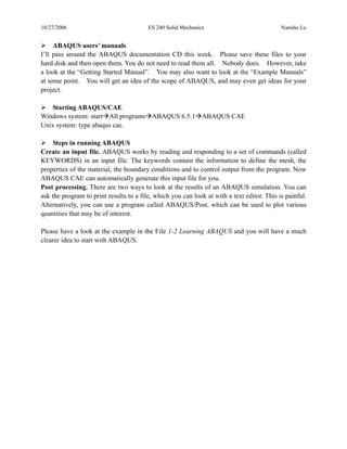 Image result for Abaqus Tutorial for Beginners