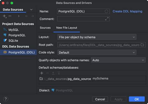 Image result for Datagrip DDL Mapping New File Layout