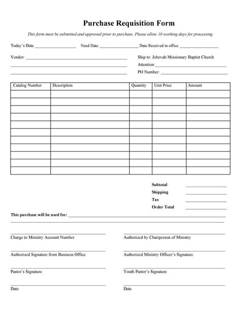 Image result for Standard Requisition Form