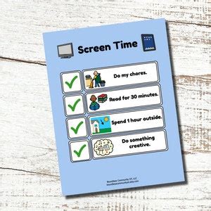 Image result for Visual Timetable for Screen Time Use