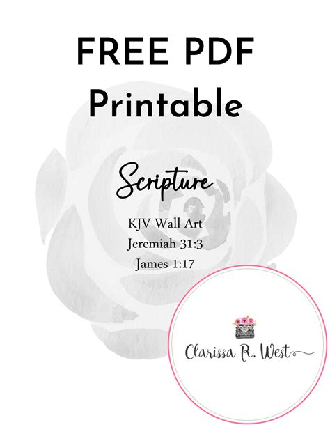 Free Scripture Printable | Jeremiah 31:3 & James 1:17 • Clarissa R. West