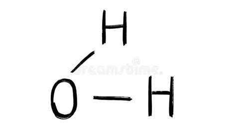 Water Chemical Formula and Molecular Structure of Water Set Made in ...