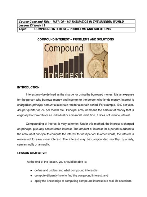 Image result for Compound Interest Word Problems Using Compound Forum Als