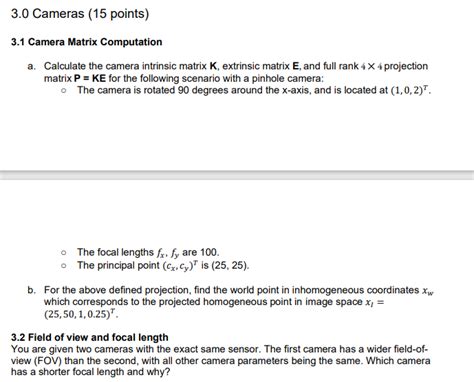 Image result for Camera Matrix Example