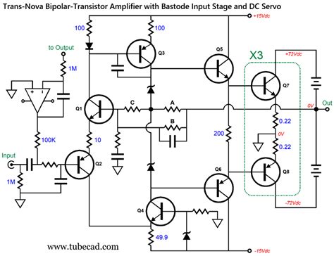 Image result for Transistor Power Amplifier Schematics