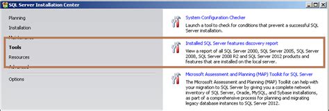 Image result for Run SQL Server Features Discovery Report