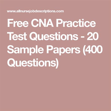 Image result for Printable CNA Practice Test Questions