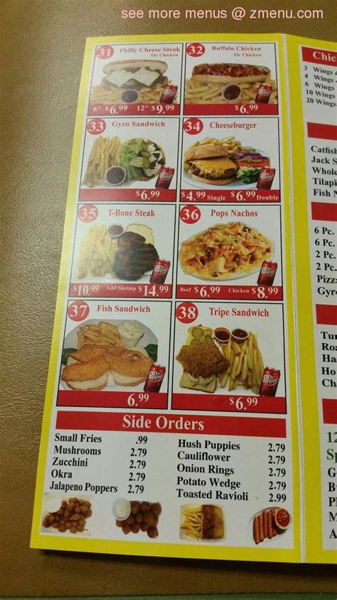 Image result for Pops Kitchen Menu