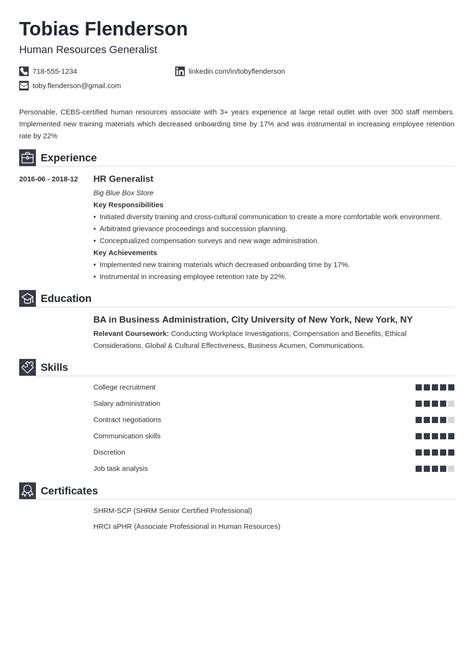 Image result for Human Resource Sample Resume Examples