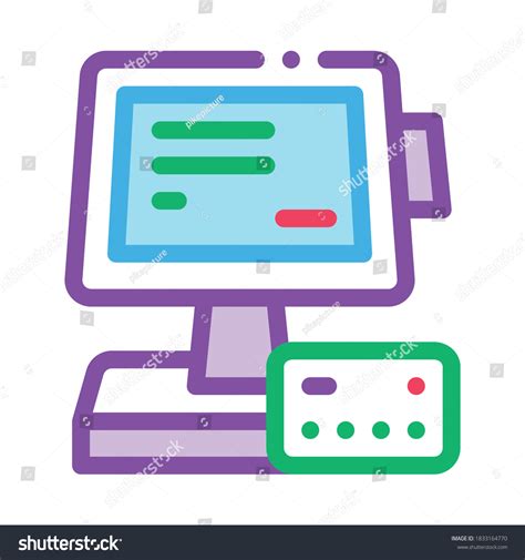 Image result for POS System Line Vector Image