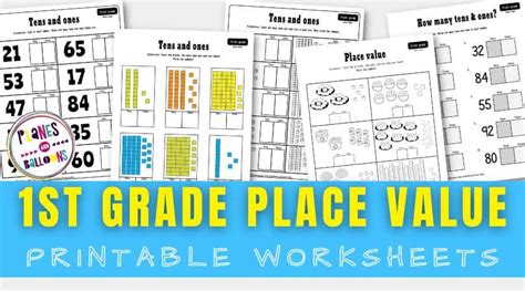 Image result for Math Place Value Worksheets First Grade