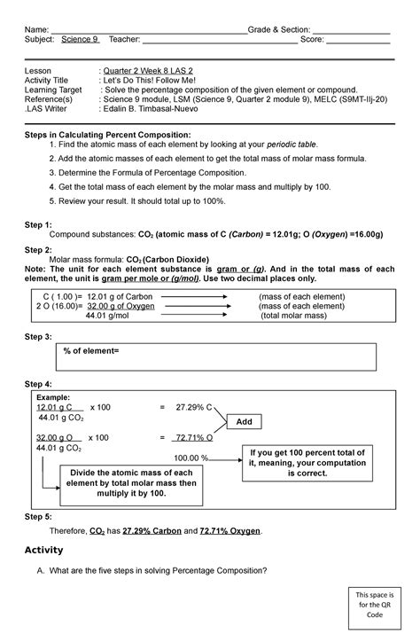 Image result for Answers Homework Sheet Week 9 Science