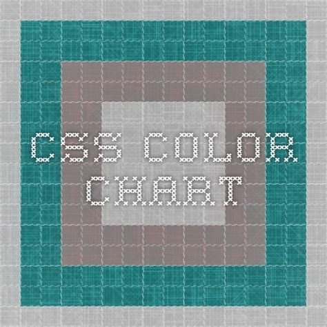 Image result for CSS Color Chart
