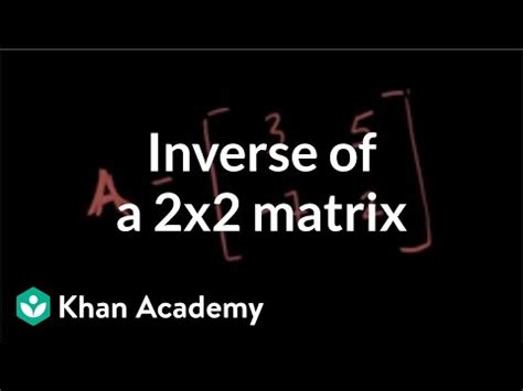 Image result for Finding Inverse of 2X2 Matrix