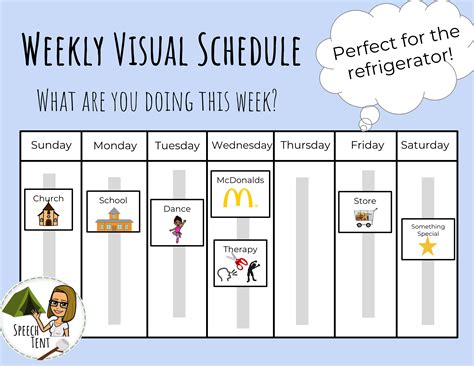 Image result for Visual Schedule Example