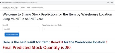 Image result for Sample Ml .Net in Web ASP.NET Core