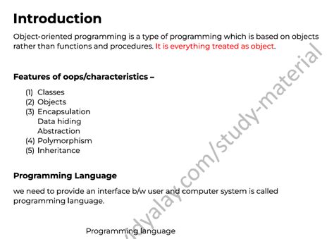 Image result for Object-Oriented Programming PDF Notes
