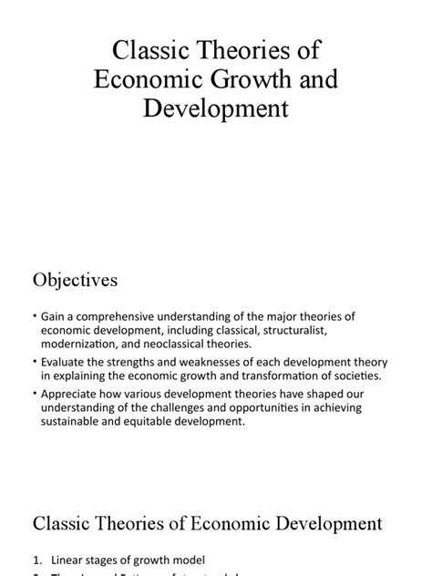 Classic Theories of Economic Growth and Development | PDF | Market ...