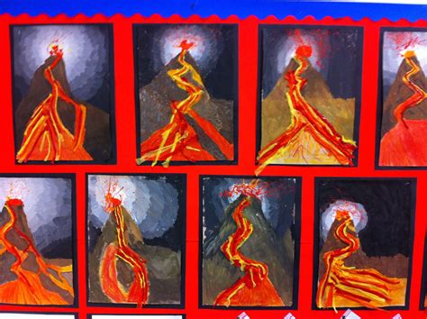 Image result for Volcano Art Lesson