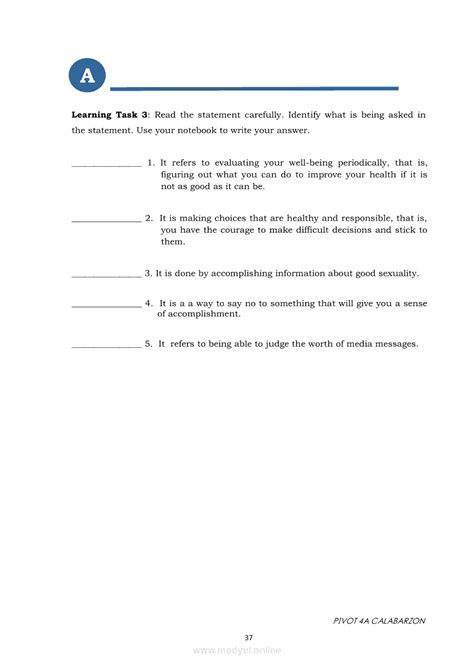 Image result for Grade 8 Health Module