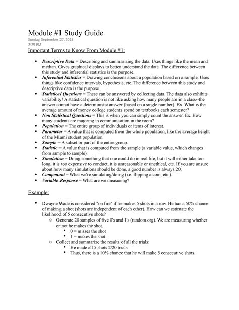 Image result for Study Guide for Module 1