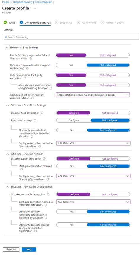 Image result for Intune Disable BitLocker