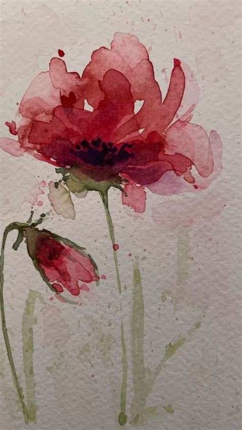 Image result for Watercolour Poppies Tutorial