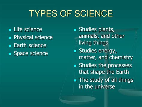 Image result for Different Types of Science