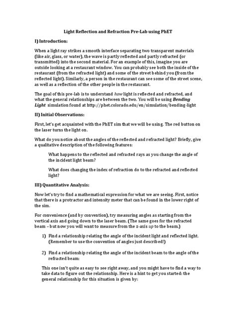 Image result for Reflection and Refraction Lab