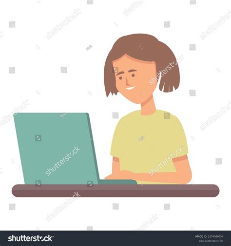 Child Computer Icon Cartoon Vector Kid Stock Vector (Royalty Free ...