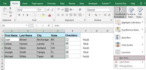 Image result for Excel Checkbox Formatting