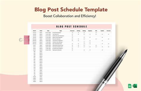 Image result for Example of a Schedule Post Planner