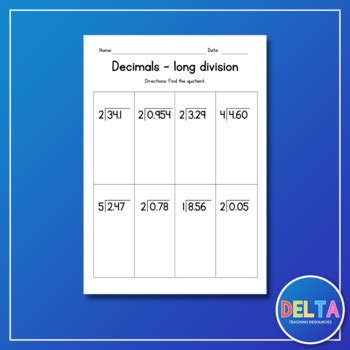 Image result for Long Division with Decimals Explained