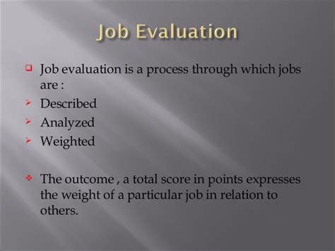 Image result for Point Method Job Evaluation Sample