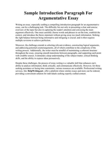 Image result for Good Introduction Paragraph Sample