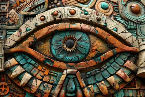 Image result for Aztec Sun Eye Pattern