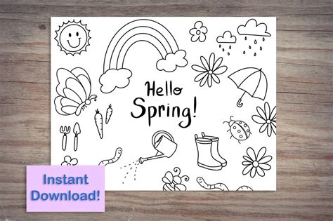 Image result for Adult Coloring Hello Spring