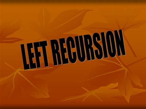 Image result for Left Recusion Example