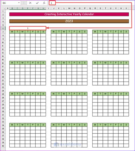 Image result for Interactive Calendar Excel