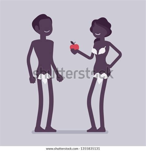 Adam Eve Bible First Man Woman Stock Vector (Royalty Free) 1355835131 ...