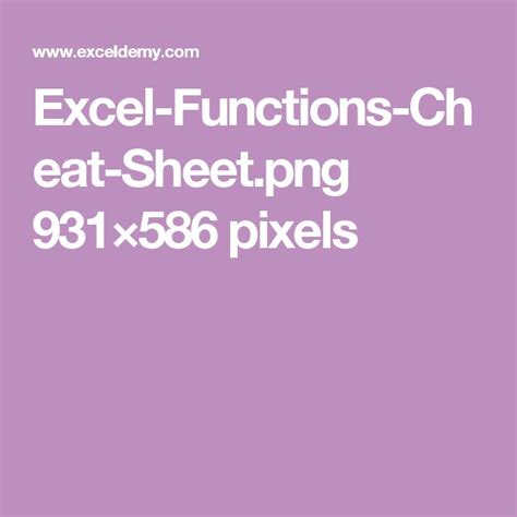 Image result for Excel IF Function Cheat Sheet
