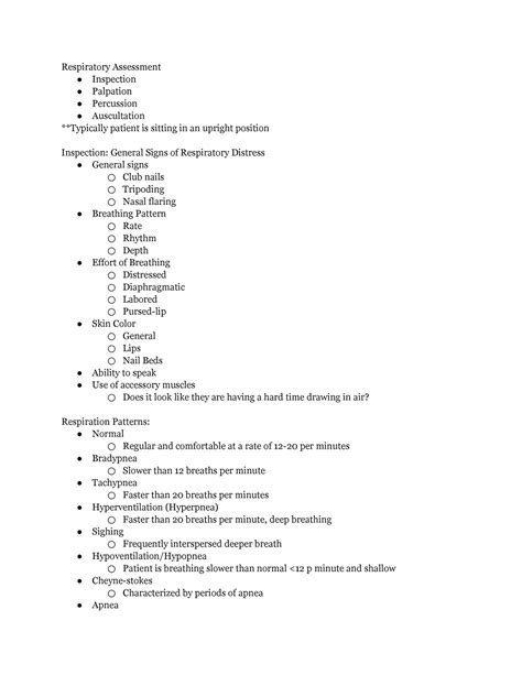 Image result for Respiratory Excursion Assessment