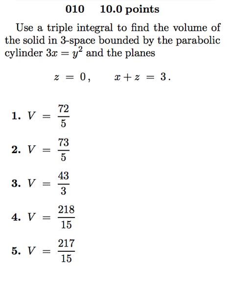 Image result for Finding the Volume of Parabloid Using Triple Integrals