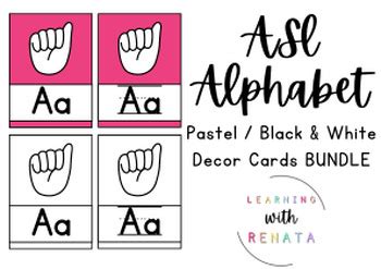 ASL Alphabet Cards BUNDLE by Learning with Renata | TPT