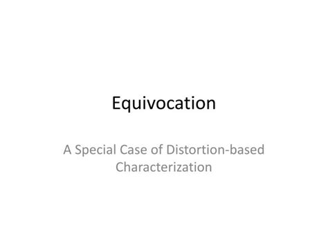 Image result for Video Examples of Equivocation